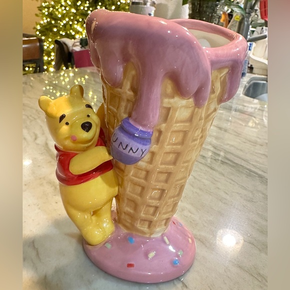 Disney | Dining | Pooh Ceramic Ice Cream Cone Dish Rare | Poshmark